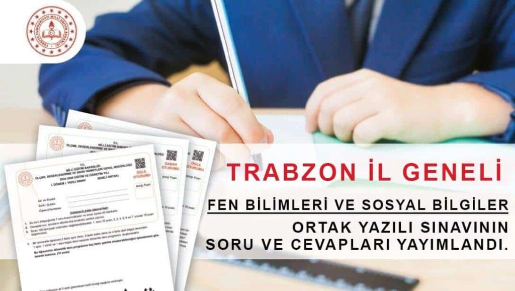 Trabzon İl Geneli Ortak Sınavlar Soru ve Cevapları | Sosyal Bilgiler ...