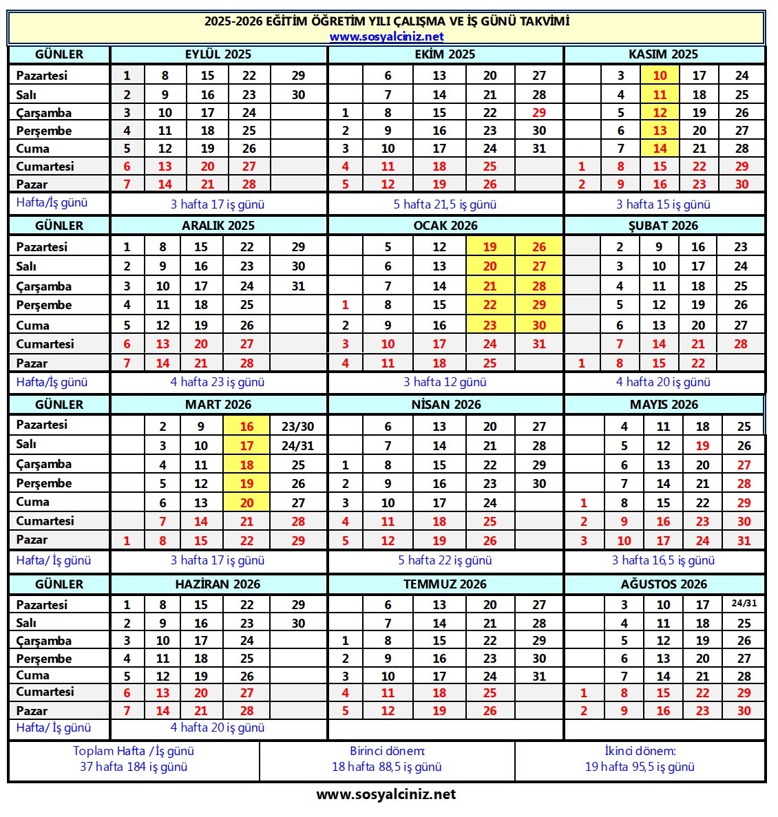 2025-2026 Eğitim ve Öğretim Yılı’na İlişkin İş ve İşlemler | Sosyal Bilgiler - Sosyalciniz ...