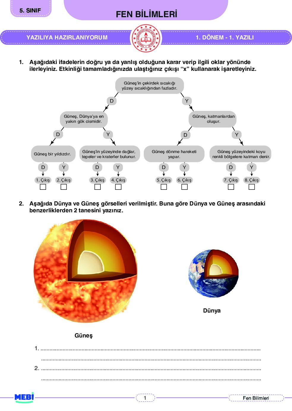 5.SINIF MEBİ YAZILILARI CEVAPLI-SOSYALCİNİZ.NET | Sosyal Bilgiler - Sosyalciniz - Zeki DOĞAN